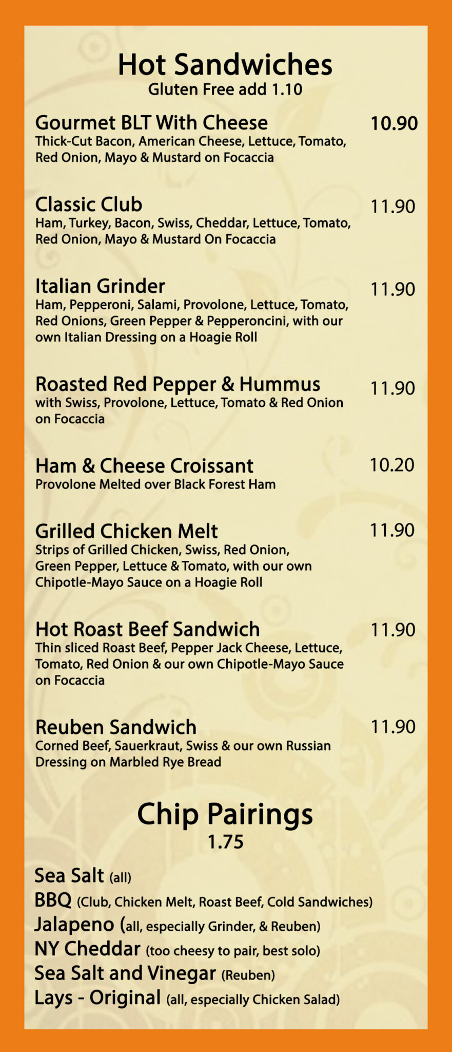 Menus - The Cup & Muffin